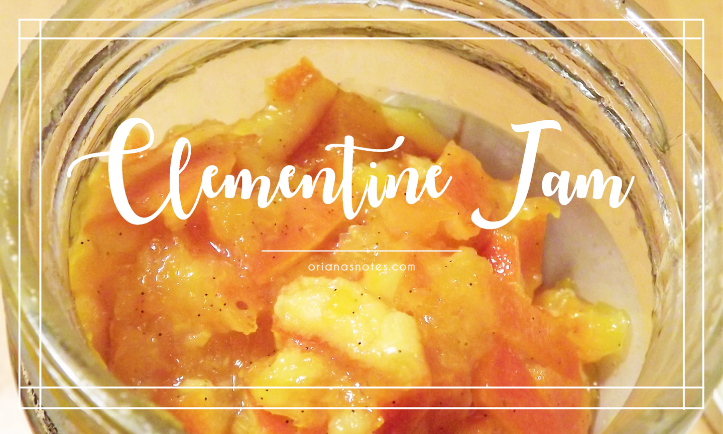 DIY - Clementine Jam - Oriana's Notes